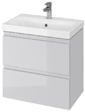 Cersanit Moduo - Skříňka s umyvadlem, 57x60x38 cm, 2 zásuvky, šedá S801-226-DSM