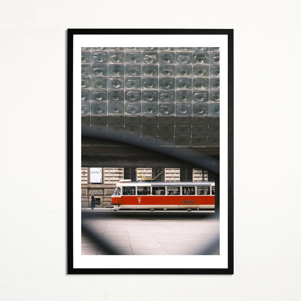 Kristýna Mládková | Tramvaj u Národního divadla Rám: Bílý, Velikost: 30 x 20 cm