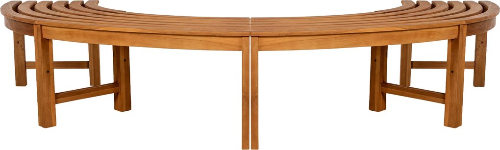 Laivice lavice Male 250 cm půlkruhová bez opěradla - teak