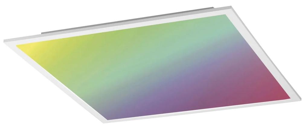PAUL NEUHAUS LED panel, stropní svítidlo, bílé, hranaté RGB plus 3000K LD 14631-16