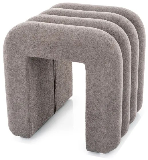 Šedý designový taburet TICA