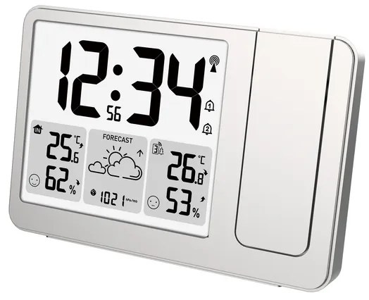 JVD  Rádiem řízená meteorologická stanice JVD RB3539 s projektorem na stěnu