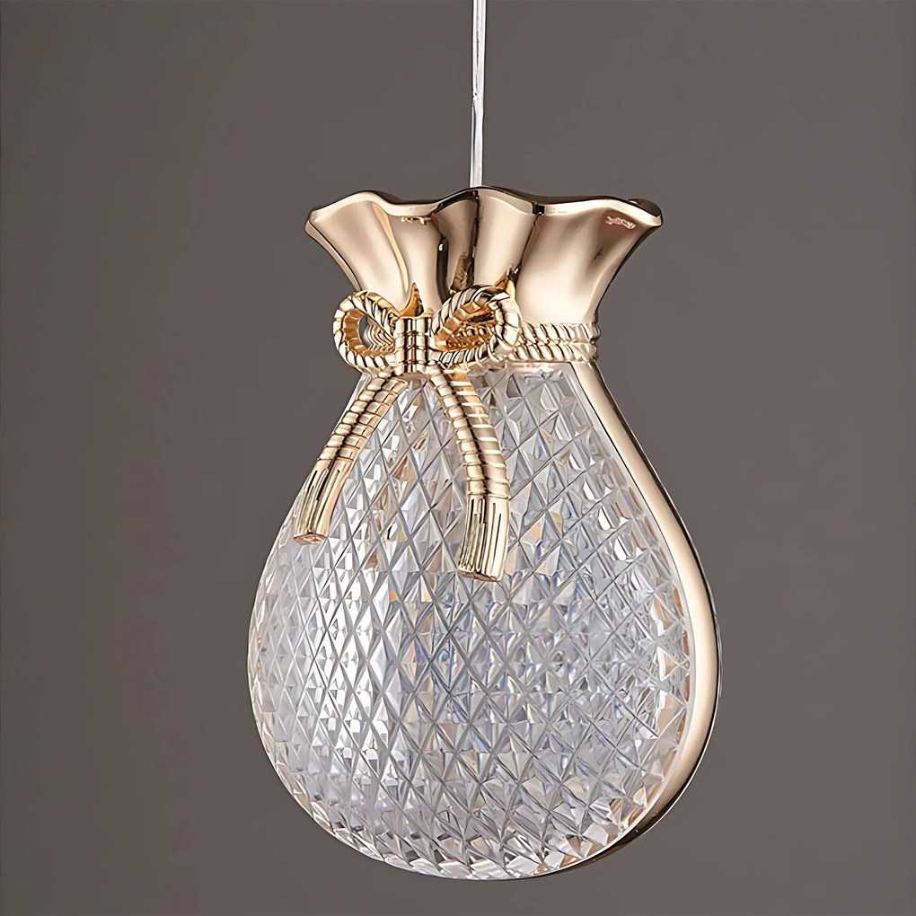 Toolight Závěsné skleněné LED osvětlení D19 LHJ107-1CP růžová zlatá