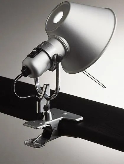 Artemide A0448W50 Tolomeo pinza, hliníková lampa s klipem, 10W LED 2700K, 23 cm