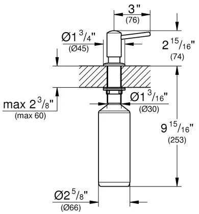 GROHE 40536000 - Dávkovač mýdla CONTEMPORARY 400 ml lesklý chrom