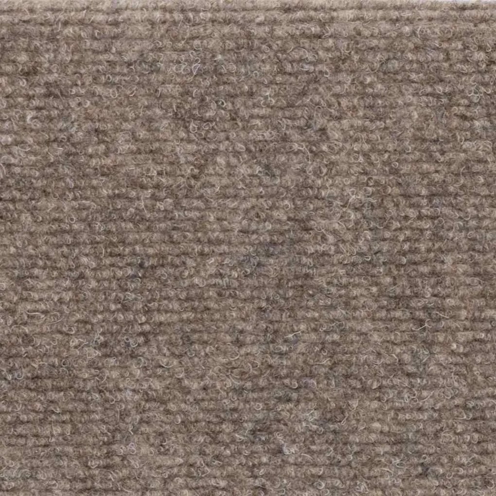 Schodové rohože samolepicí 15 ks 56 x 17 x 3 cm béžové, půlkulaté 322354