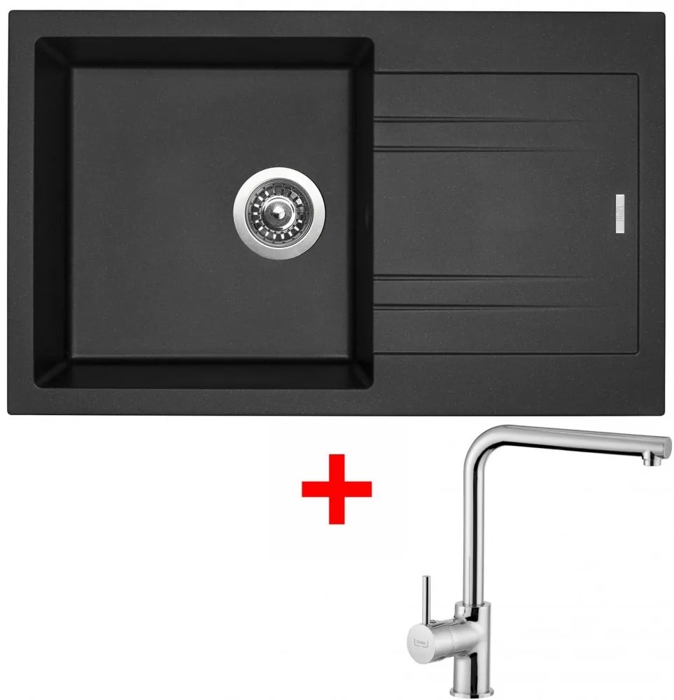 Sinks LINEA 780 N Metalblack+ELKA LI78074NELCL