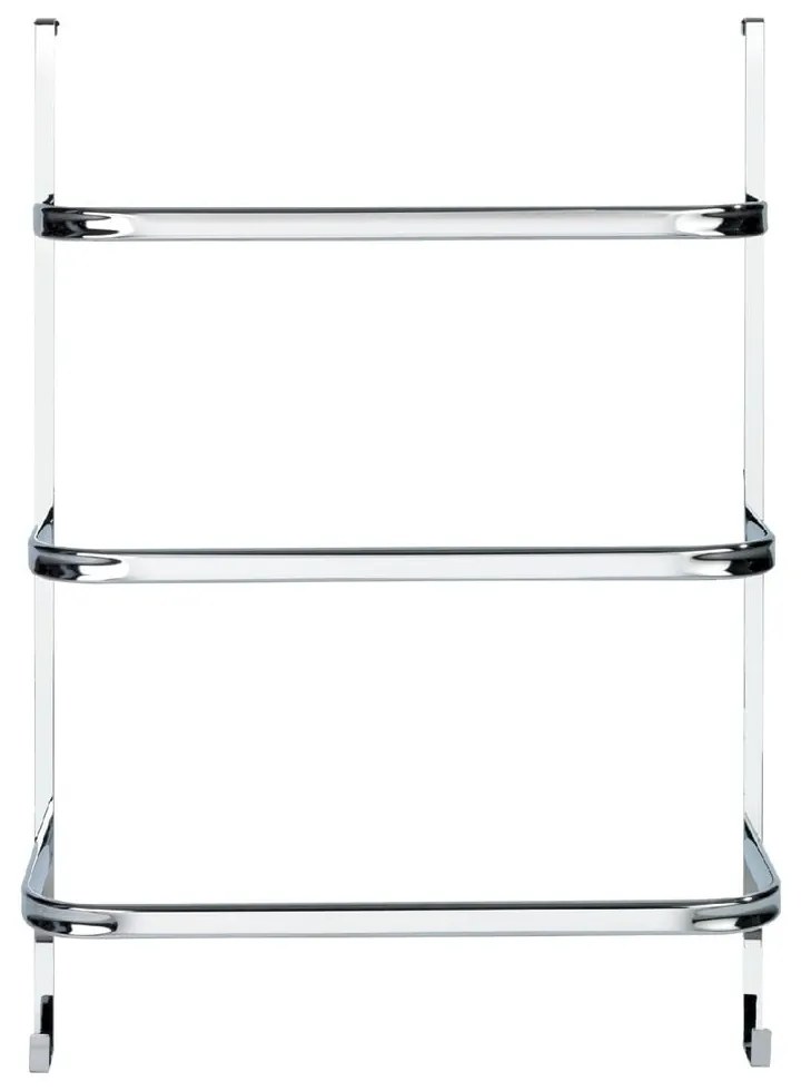 Stříbrný samodržící věšák na ručníky Wenko Towel Holder Chrome, 21 x 54 cm