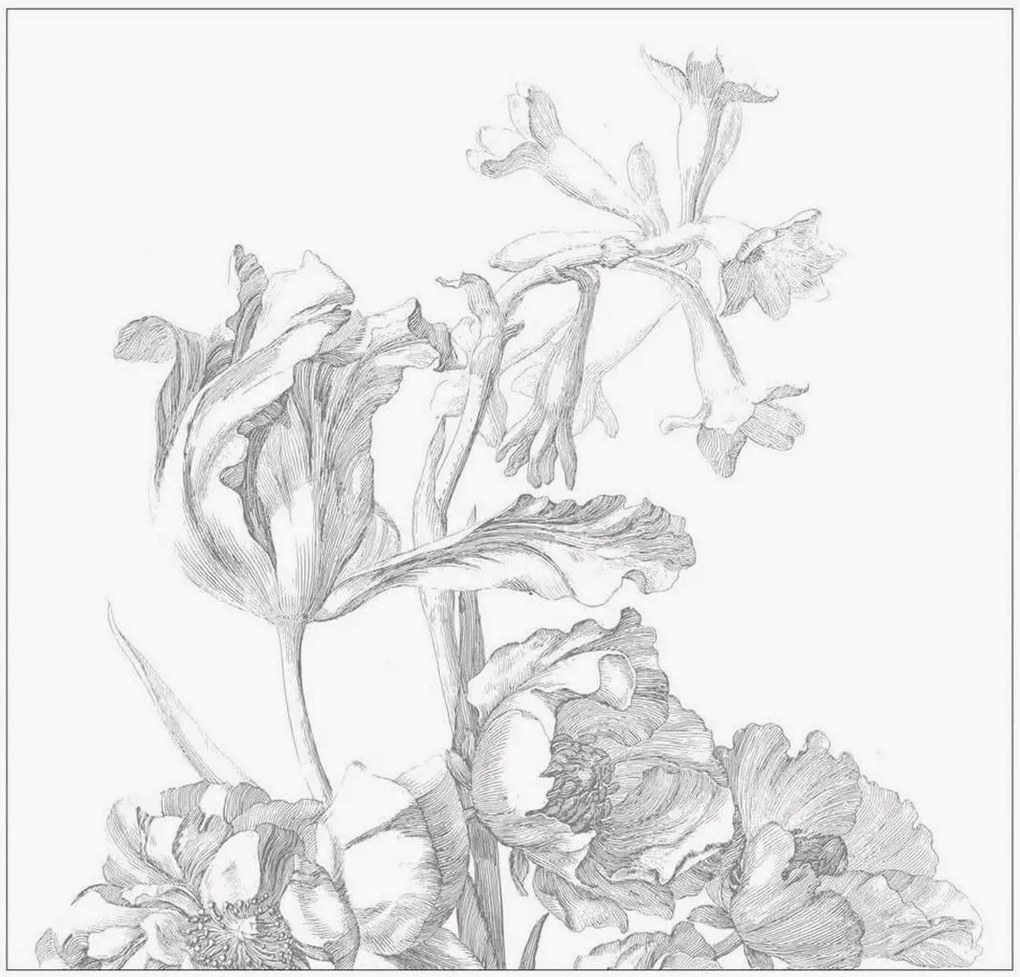 Tapeta Engraved Flowers