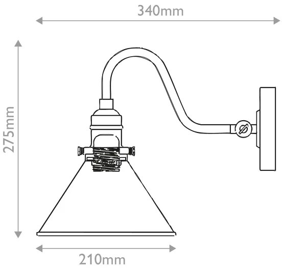 Elstead PV1-AB-MB - Nástěnné svítidlo PROVENCE 1xE27/60W/230V zlatá/černá