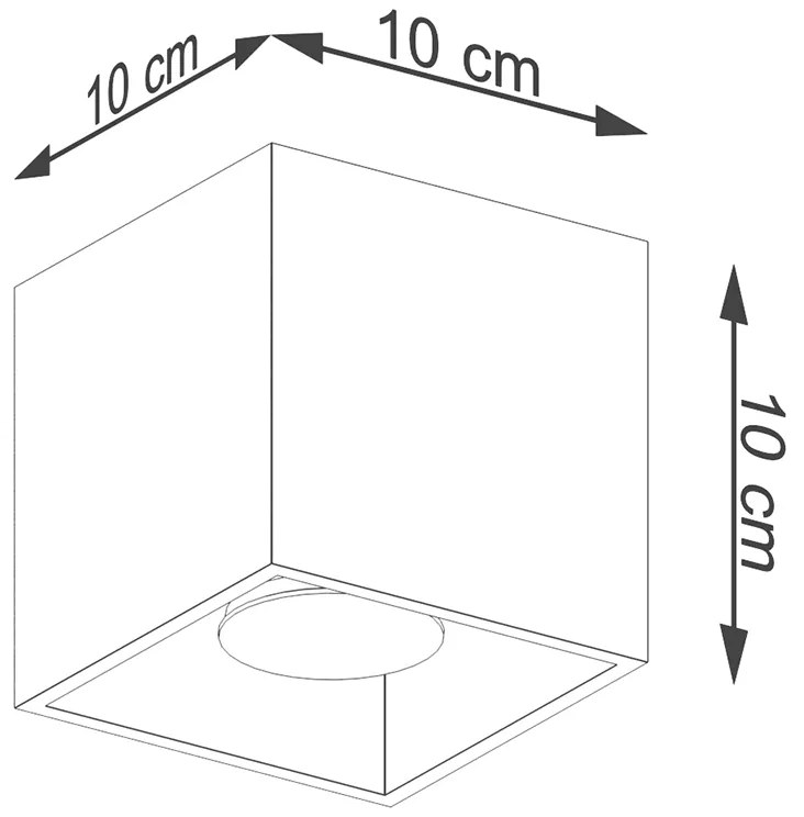 Stropní svítidlo Quad, 1x zlaté kovové stínítko