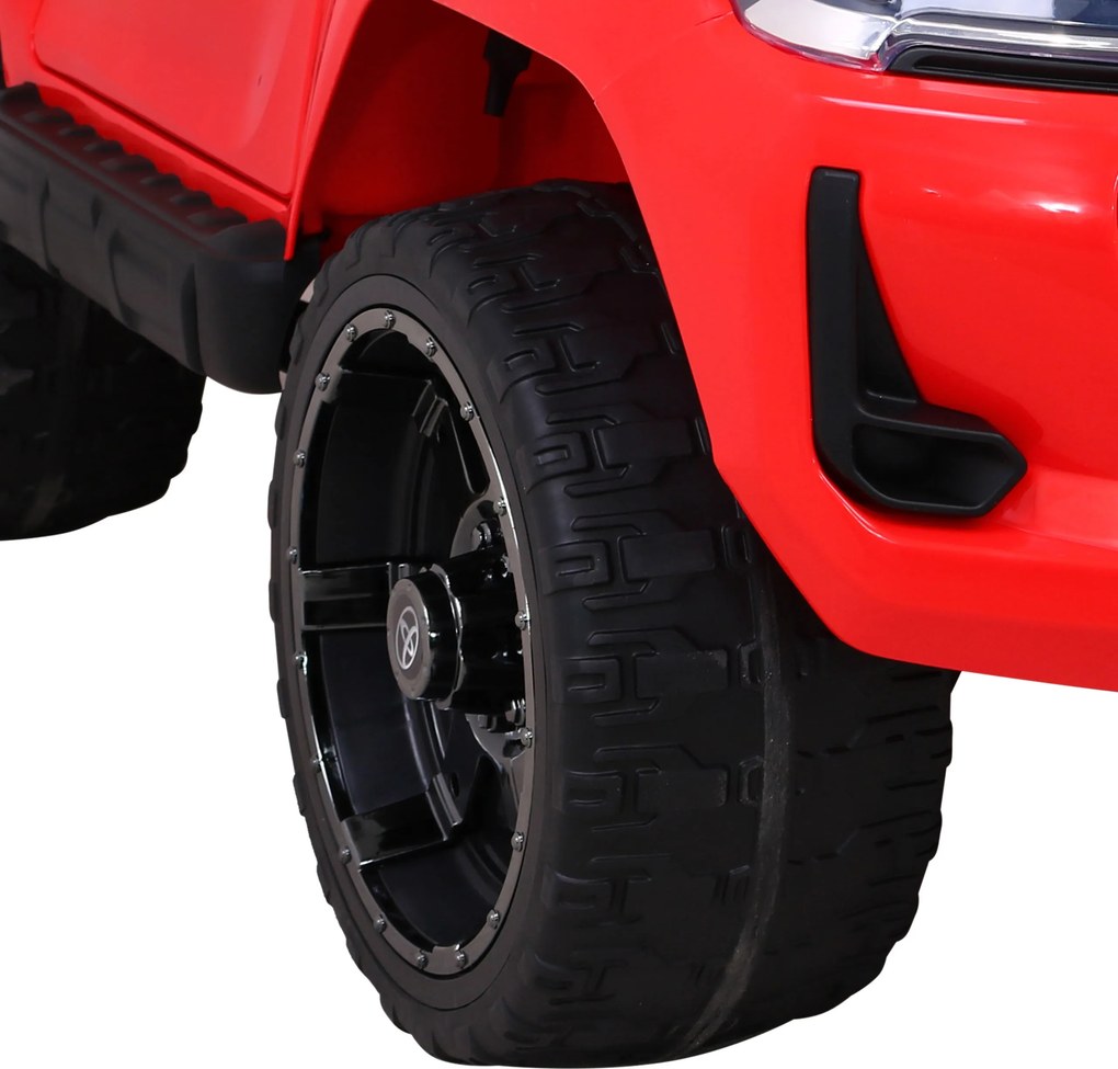 Ramiz Elektrické auto Toyota Hilux pro děti červené + pohon 4x4 + dálkové ovládání