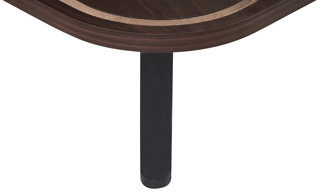 Konferenční stolek tmavé dřevo/ černý JOSE Beliani