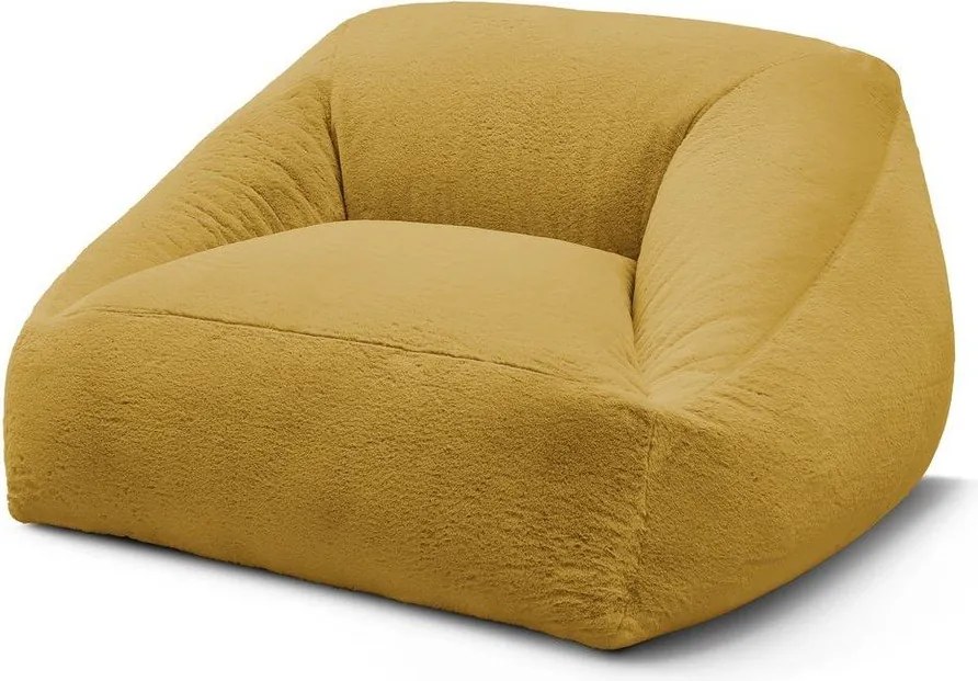 Žluté křeslo z umělé kožešiny Lilibet – Bobochic Paris