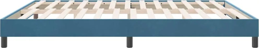 Postel Box Spring bez matrace Dark Blue 180x220 cm samet 3315889