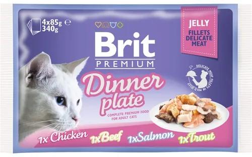 Krmivo pro kočky Brit Premium dinner plate in jelly 340 g (4 x 85 g)