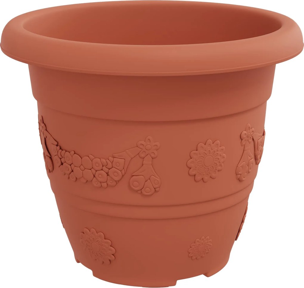 Květináče 24 ks Cihlově červená Ø 26 x 21.5 cm Plast 3403281