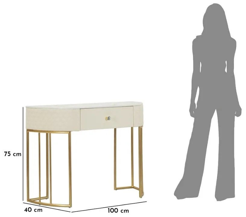 Designová konzola Pembroke 100 cm bílá