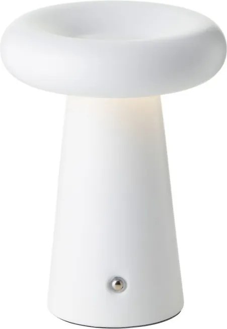 Brilliant G40895/75 Venkovní AKU stolní lampa MUFFIN matná bílá USB-C