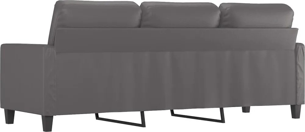 vidaXL 3místná pohovka 180 cm umělá kůže [359144] Barva: Šedá