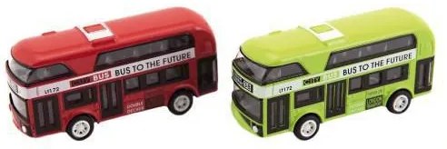 Teddies Autobus patrový kov/plast na zpětné natažení 9,5 cm