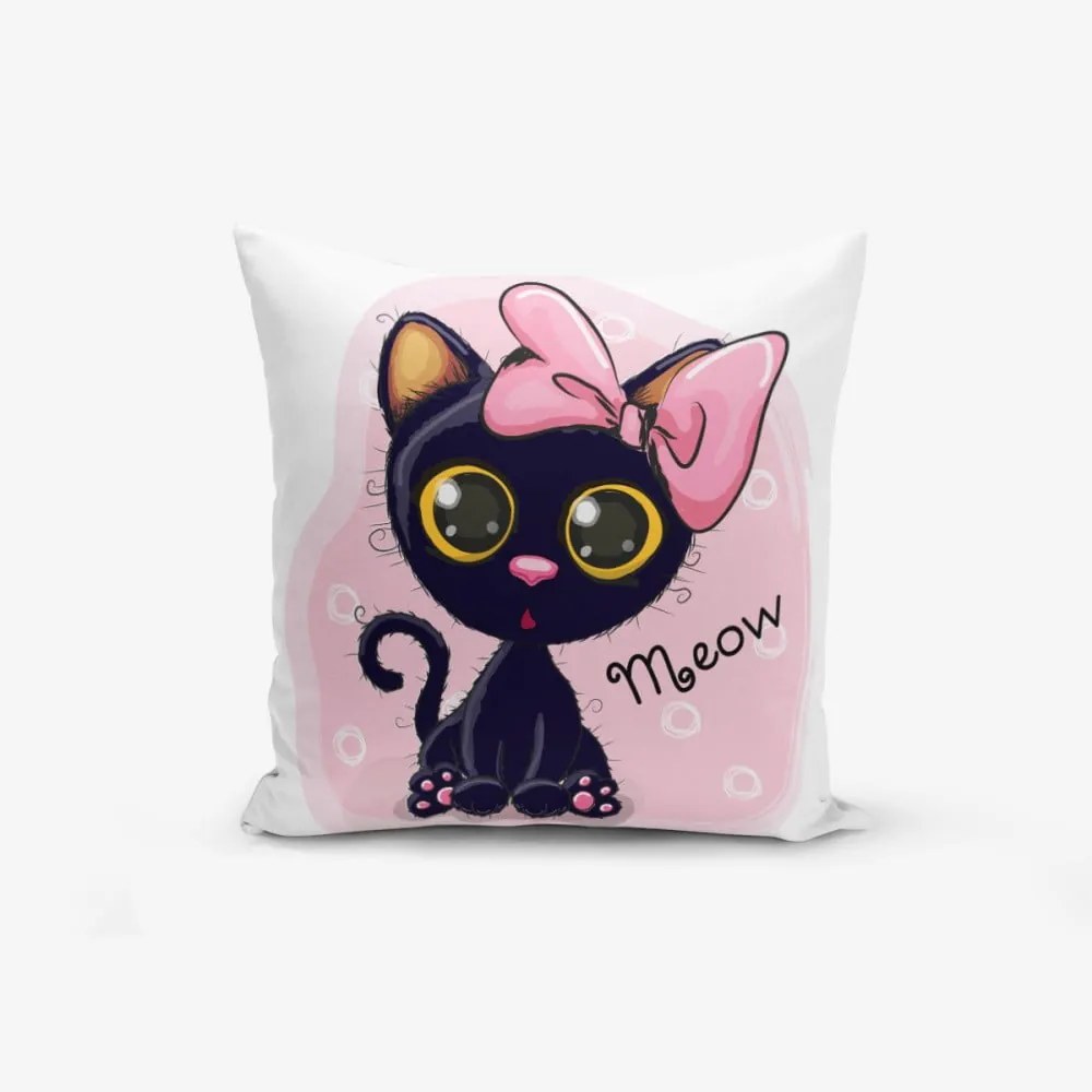 Povlak na polštář s příměsí bavlny Minimalist Cushion Covers Meow Catcik, 45 x 45 cm