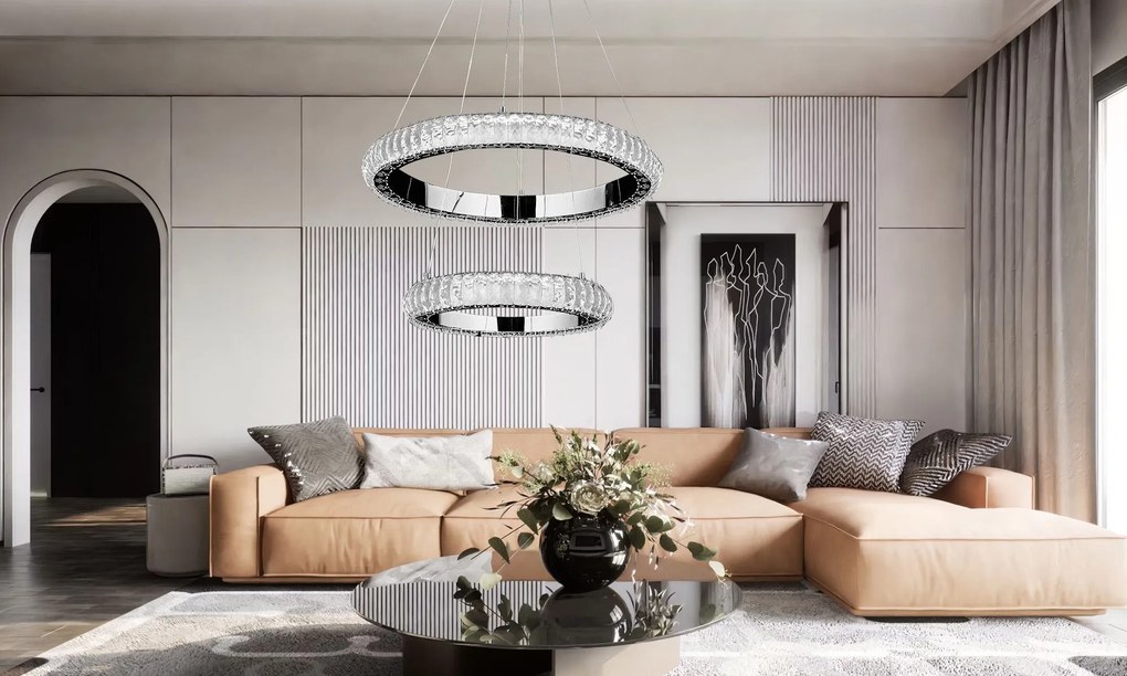 Toolight Toolight, LED závěsné osvětlení 60cm, G044-2CP, chromová, OSW-06312