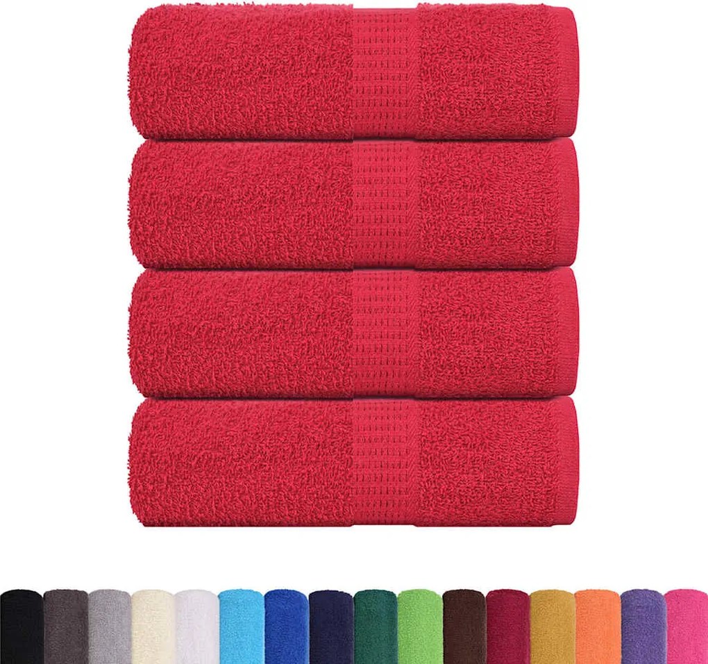 Ručníky FROGN 4 ks červené 30x30 cm 360 g/m² 136921