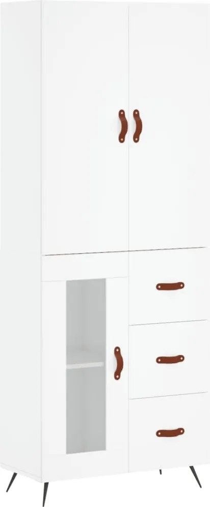 Skříň highboard bílá 69,5 x 34 x 180 cm kompozitní dřevo 3195931