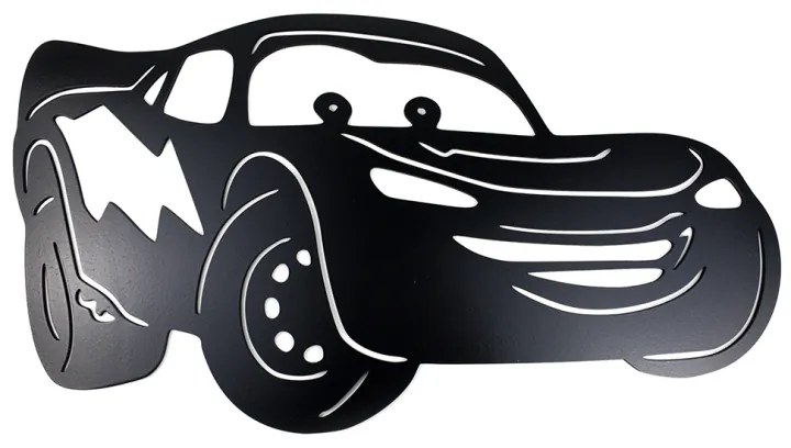 Dřevěná dekorace Blesk McQueen černá
