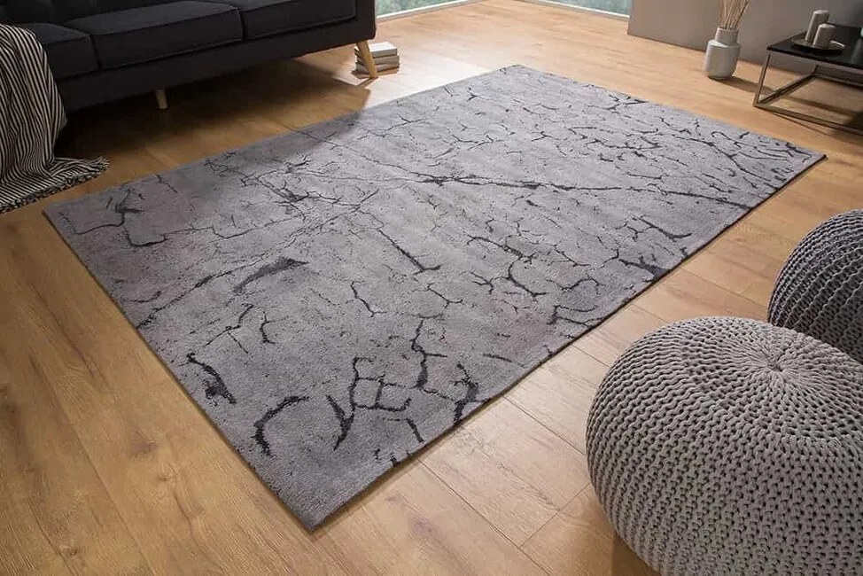 Designový bavlněný koberec Fragments šedá 240x160cm