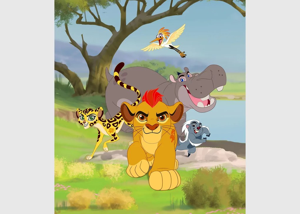 Dětská vliesová fototapeta na zed' Lví hlídka, Disney | 180 x 202 cm | DFTDNXL 5144
