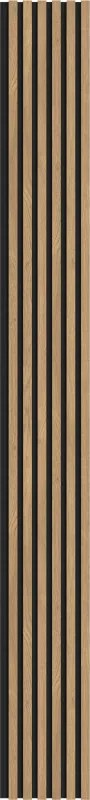 Mexen Lam-F, akustické stěnové lamely 275 × 30 cm, plstěný podklad 8 mm, technická dýha, borovice klasická, S105-275307-3015-012