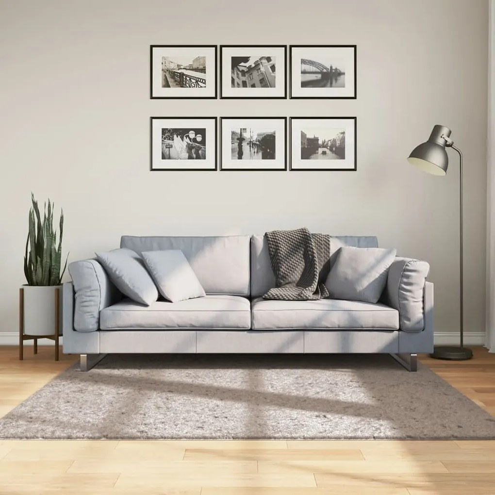 Koberec Pamplona S Vysokým Vlasem Moderní Béžový Béžová - 160 x 160 cm