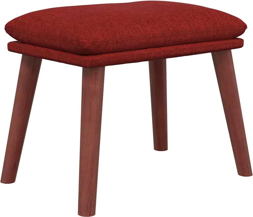 Podnožka vínová 45 x 29,5 x 35 cm textil 341465