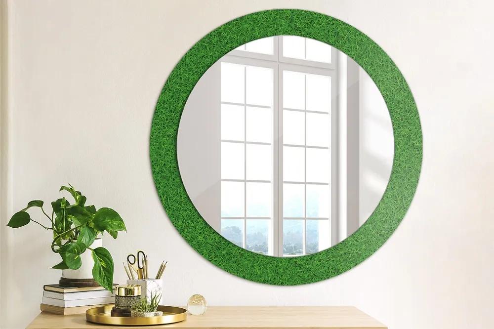 Kulaté dekorativní zrcadlo Zelená tráva fi 70 cm