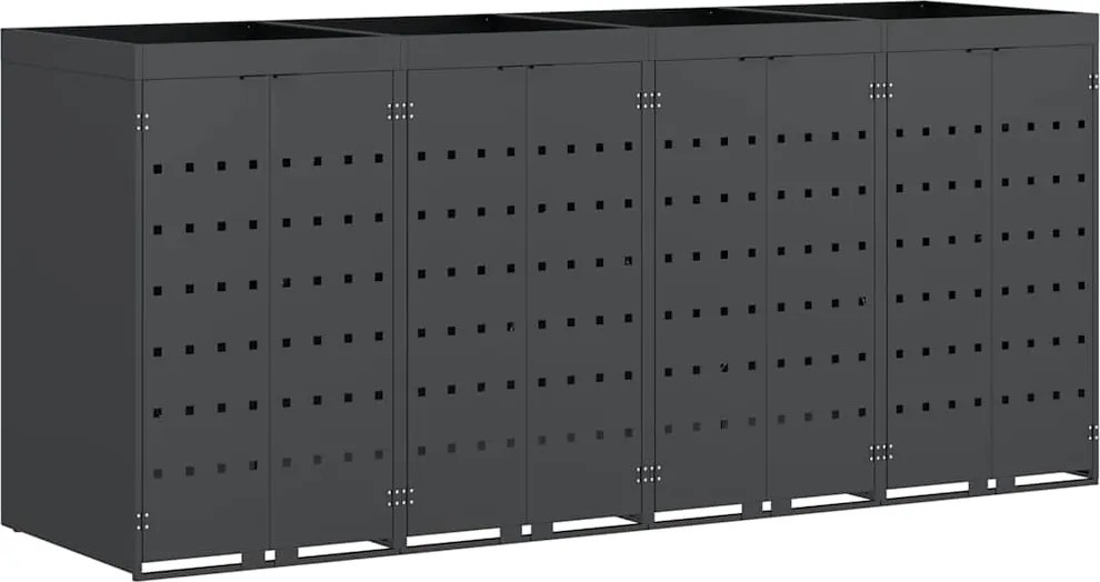 Úložný box na 4 popelnice Antracit 272 x 77,5 x 121,5 cm 3394745