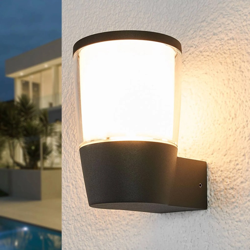 LED venkovní nástěnné svítidlo Melania s plastem