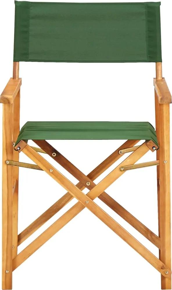 vidaXL Režisérská židle masivní akáciové dřevo [45953] Barva: krémová