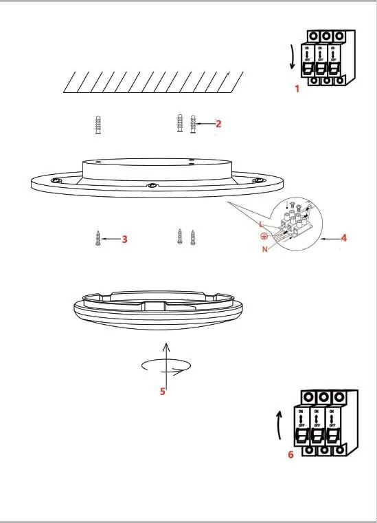 TOP LIGHT Světlo nástěnné-stropní Norman 40C RC, Černá