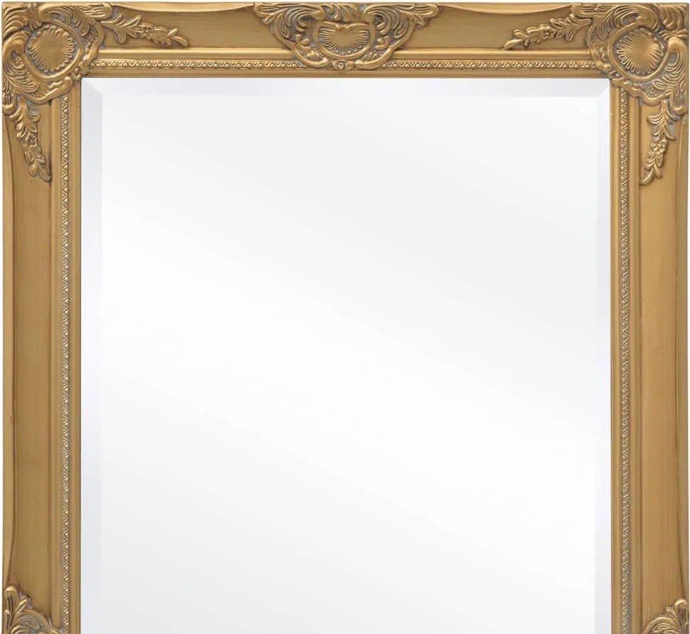Nástěnné zrcadlo barokní styl 100 x 50 cm zlaté 243680