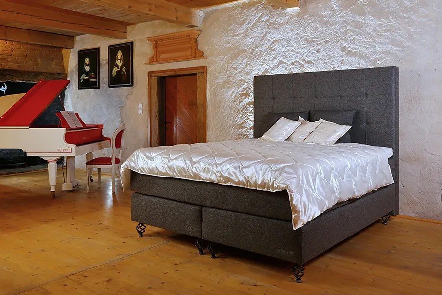 kontinentální postel PRESIDENT rozměr čela 150/180 cm + 2ks boxy 90/200 cm