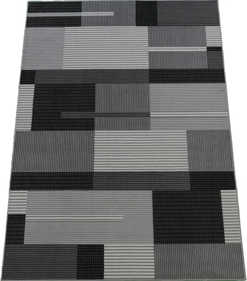 BE Koberec Lotus 9303 GREY - šedý obdélníkový Rozměr: 50x80 cm