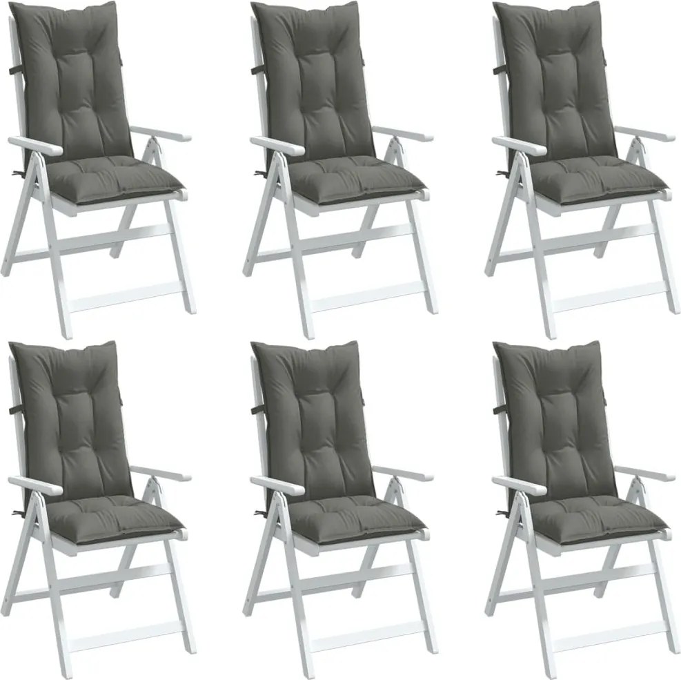 vidaXL Souprava polštářů pro vysokou židli 6 ks Polyester [4002357] Barva: melanžová tmavě šedá