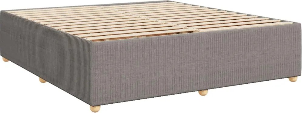 Box spring postel s matrací taupe 200x200 cm textil 3285599