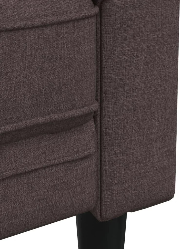 2dílná sedací souprava tmavě hnědá textil 3209203