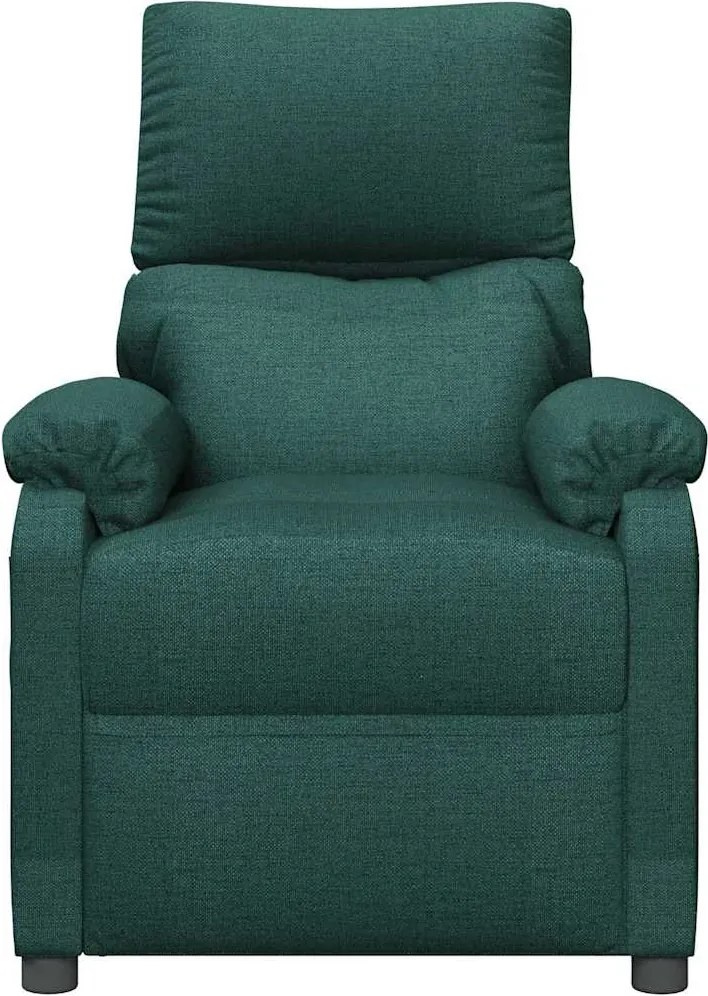 Elektrické masážní křeslo tmavě zelené textil 3098436
