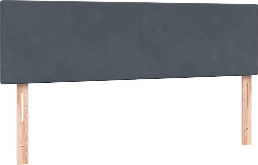 Box spring postel s matrací tmavě šedá 160x210 cm samet 3316024