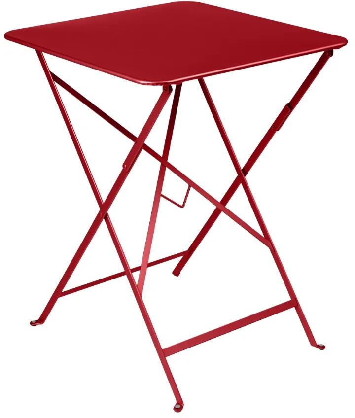 OnaDnes -20% Makově červený kovový skládací stůl Fermob Bistro 57 x 57 cm