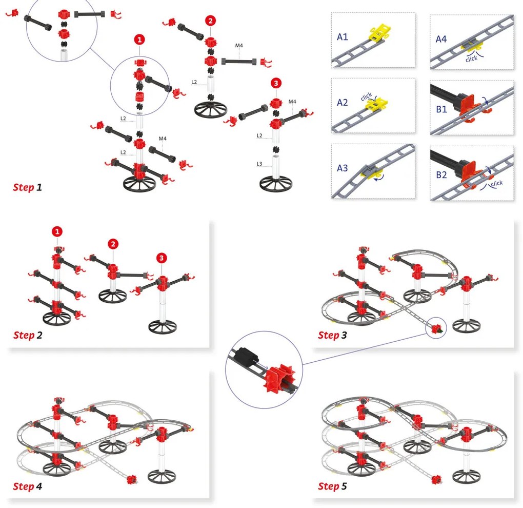 Skyrail startovací set - horská dráha pro kuličky 96 ks